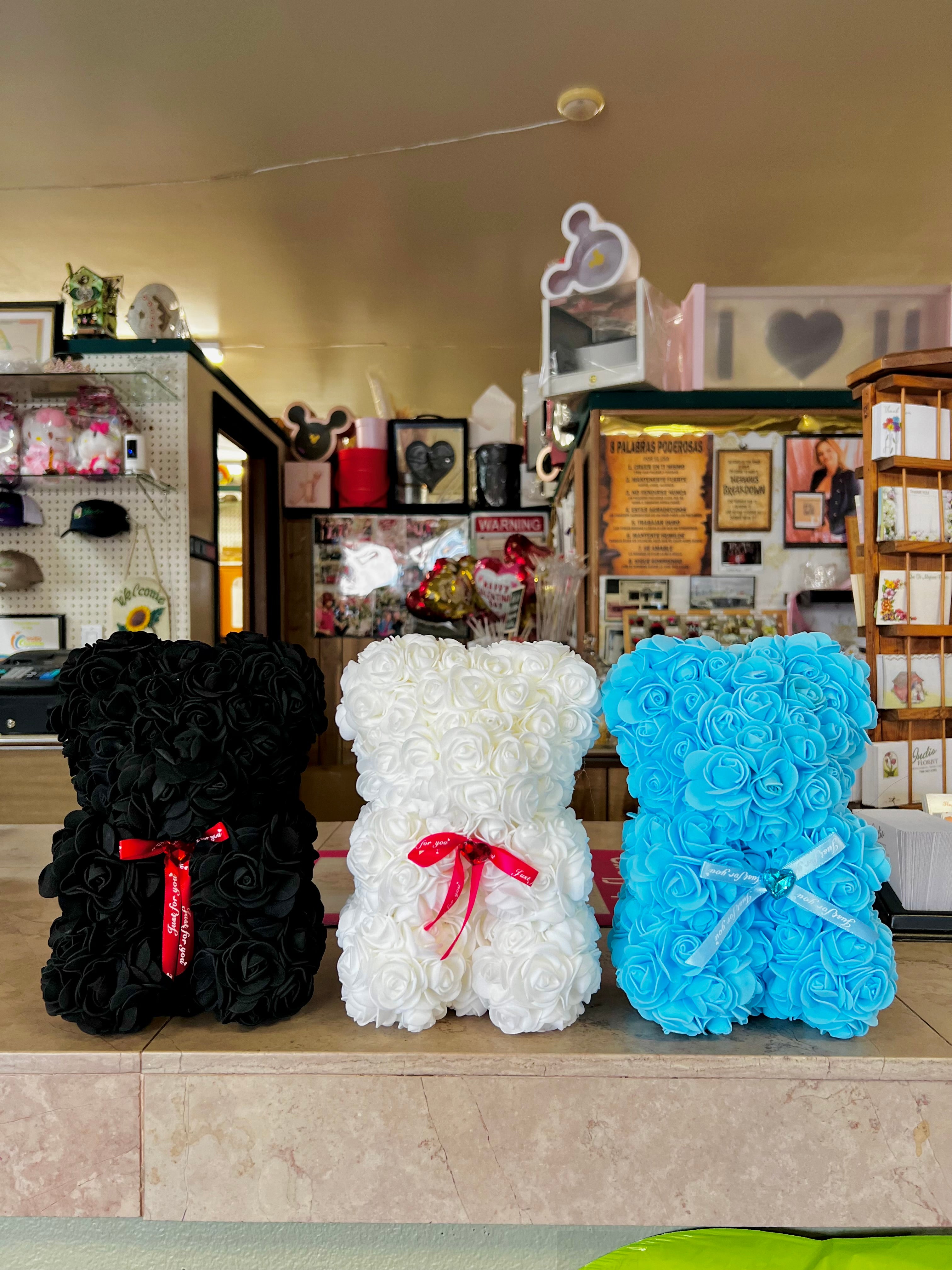 V-Day Silk Bear–Indio Florist